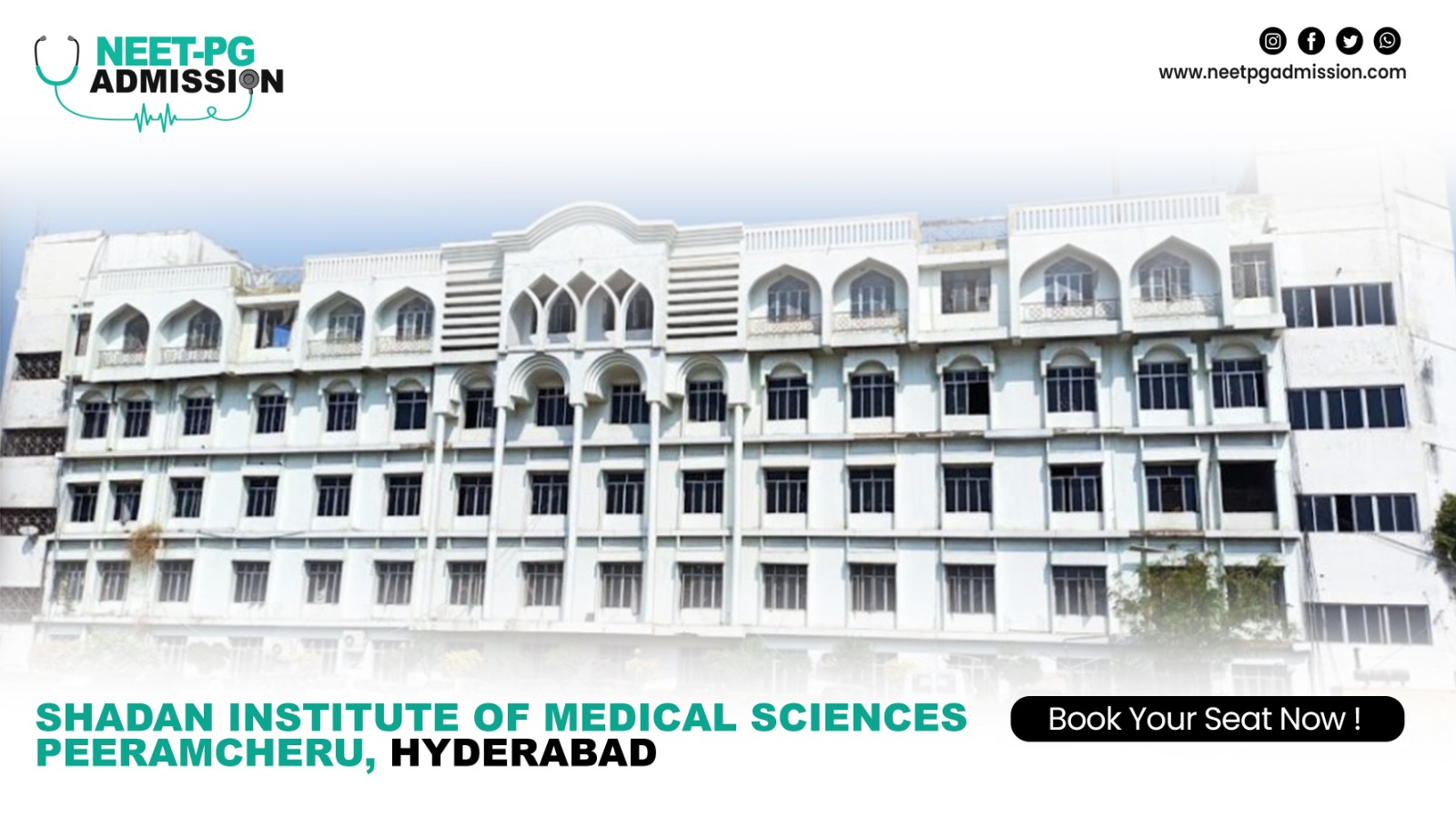 Shadan Institute of Medical Sciences MD MS Admission 2025-26