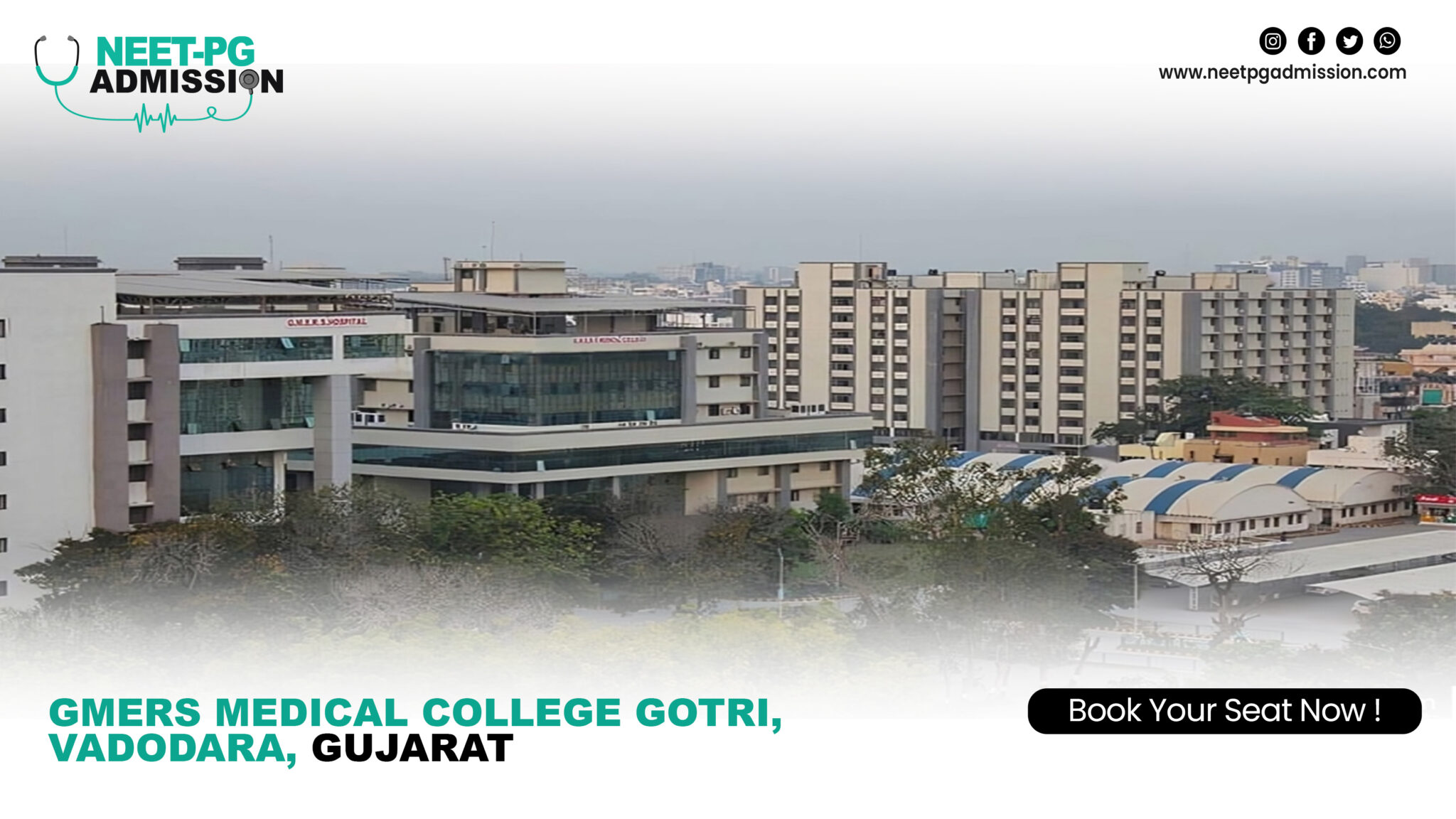 GMERS Medical College Gotri, Admission Fees ,Cutoff, 2025-26